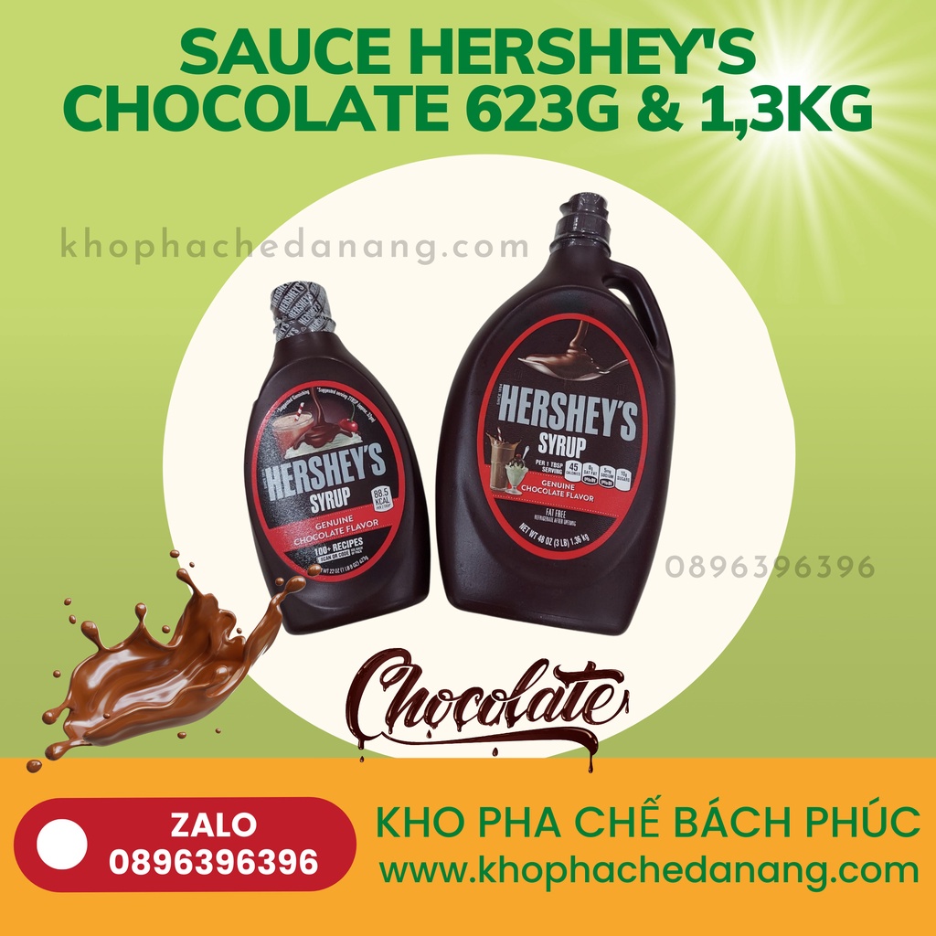 Sốt Topping Hershey's Socola Chai 1kg3 Syrup Chocolate Hershey Mỹ ...