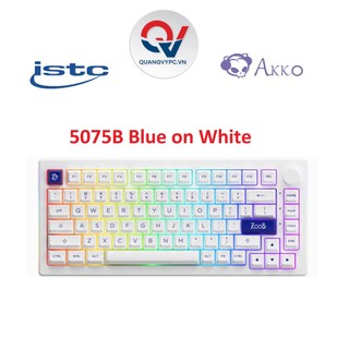 Bàn phím cơ AKKO 5075B Plus Blue on White (Multi-modes / RGB / Hotswap / Gasket mount) CHÍNH ...