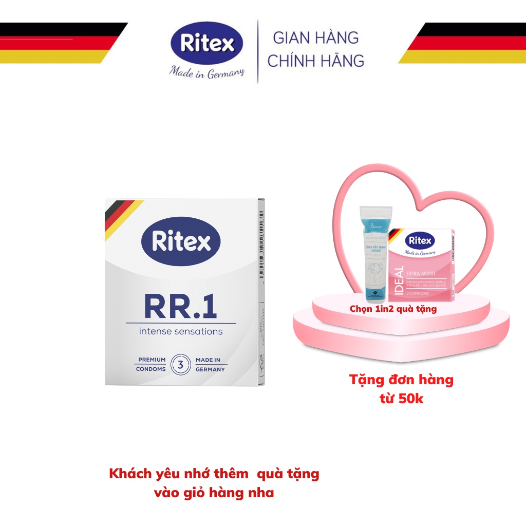 [CHÍNH HÃNG ĐỘC QUYỀN TẠI VIỆT NAM] BAO CAO SU RITEX RR.1 - CẢM XÚC ...