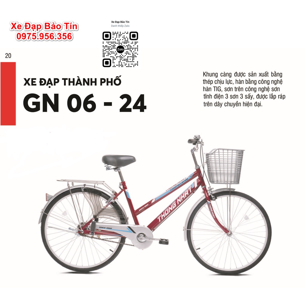 Xe đạp Thống Nhất GN06-24/26/27 - Hàng chính hãng THỐNG NHẤT bảo hành 5 năm | Shopee Việt Nam