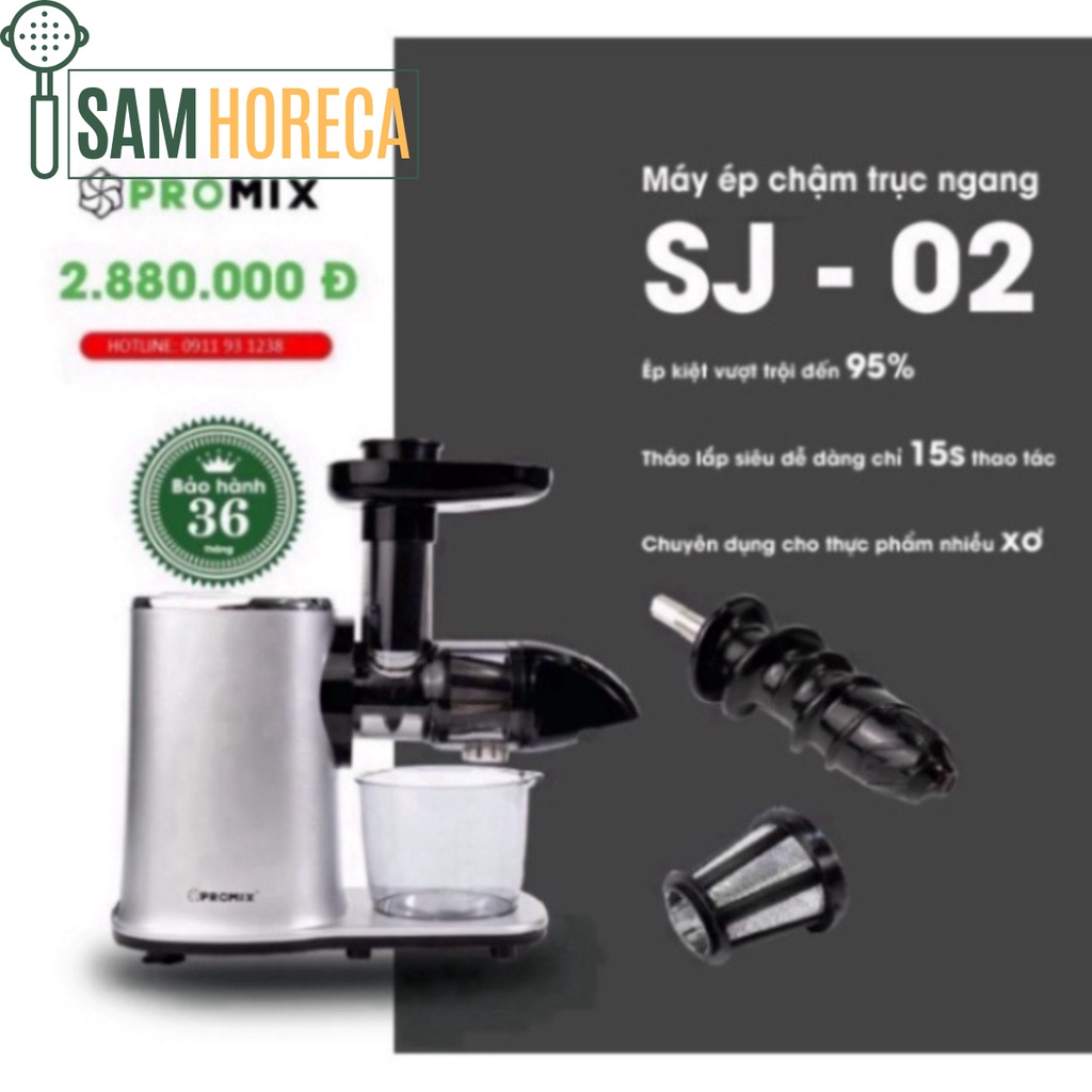 Máy Ép Chậm Trục Ngang Promix SJ02 - Tối Ưu Khả Năng Ép Rau Hoa Quả Xơ ...