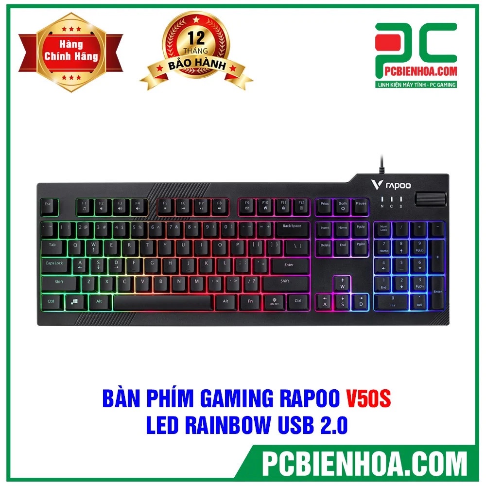 BÀN PHÍM GAMING RAPOO V50S - LED RAINBOW USB 2.0 | Shopee Việt Nam