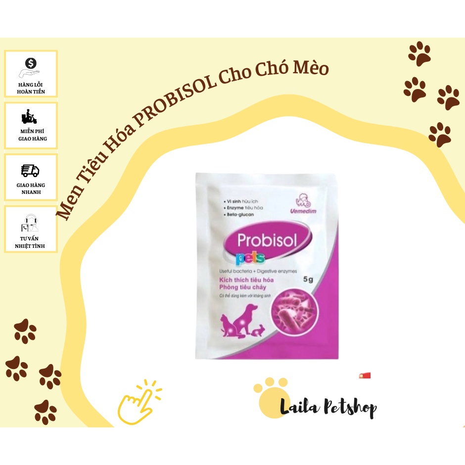 Men tiêu hóa Probisol cho chó mèo thú cưng - gói 5g | LAILA PET SHOP ...