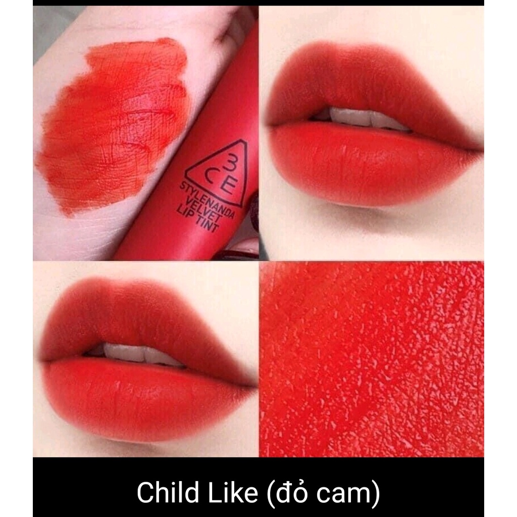 Thanh lý son kem lì 3CE Velvet lip tint/ Herorange/ Maffick/ C3 màu ...