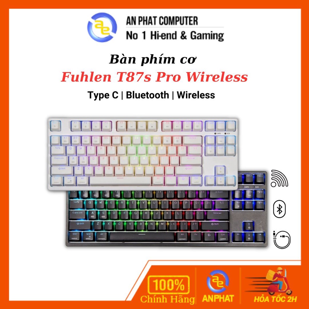 Bàn phím cơ Fuhlen T87s Pro Wireless (Hotswap) - BH 24 Tháng | Shopee ...