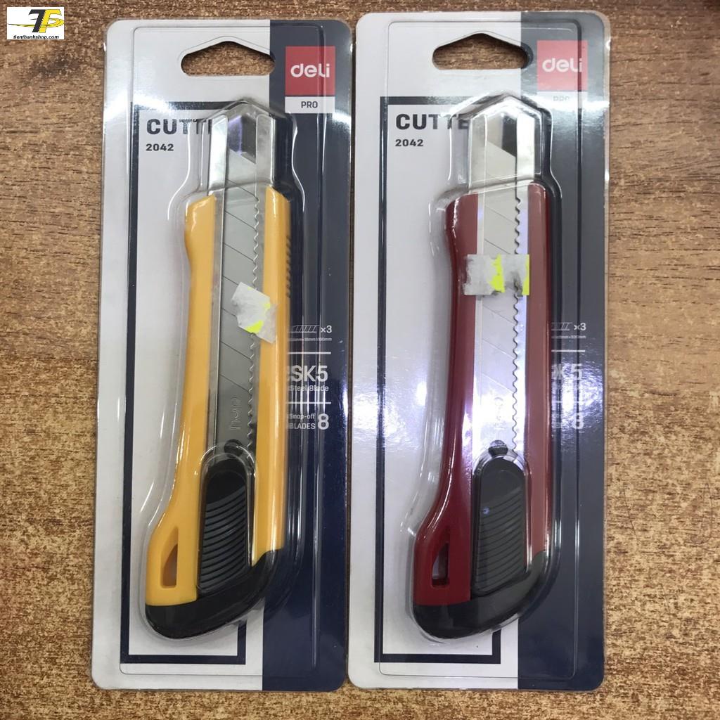Dao rọc giấy đại, lưỡi dao 18mm Deli 2042 | Shopee Việt Nam