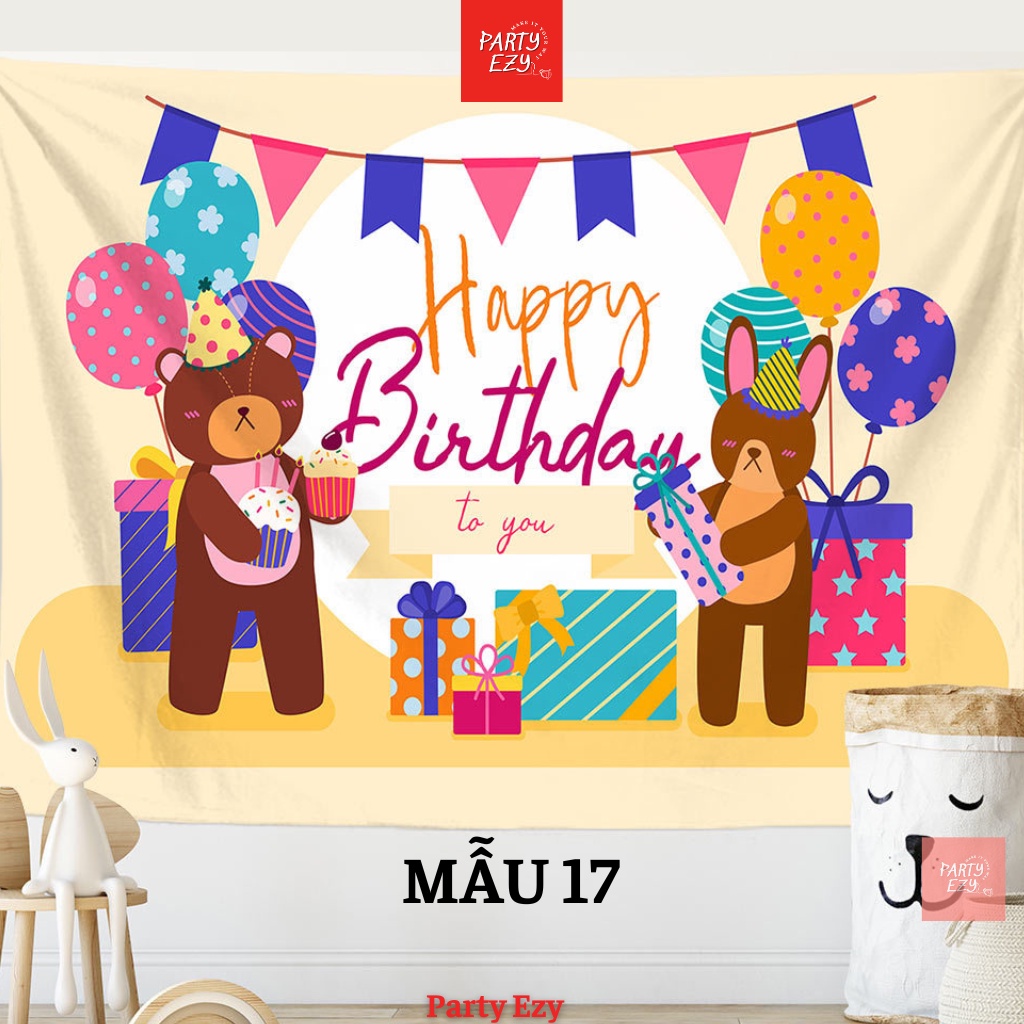 BACKDROP/VẢI TREO TƯỜNG TRANG TRÍ TIỆC SINH NHẬT (NHIỀU MẪU, 2 SIZE ...