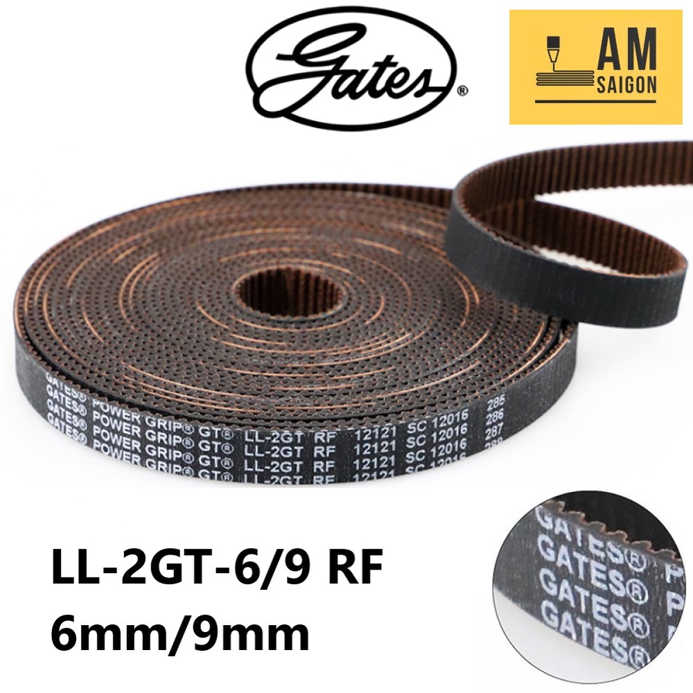 Đai GT2 chính hãng GATES LL-2GT-6/9 RF cao cấp, bản 6mm và 9mm dành cho ...