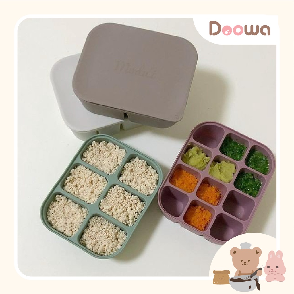 Khay trữ đông / khay trữ ăn dặm Silicon Modui Bluemama kèm nắp đậy ...