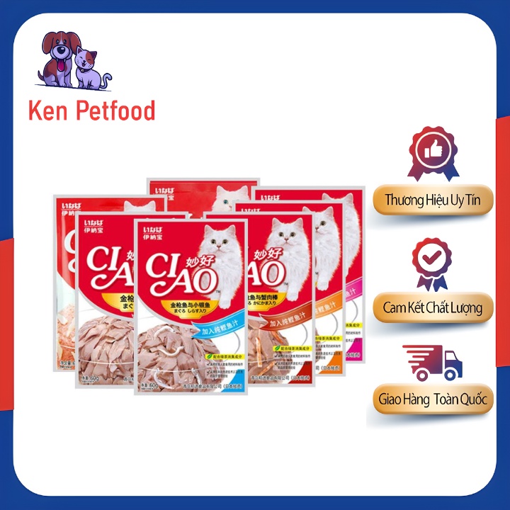 Xốt Pate Ciao Gói 60g - Thức Ăn Dinh Dưỡng Cho Mèo Thơm Ngon, Bổ Dưỡng | Shopee Việt Nam