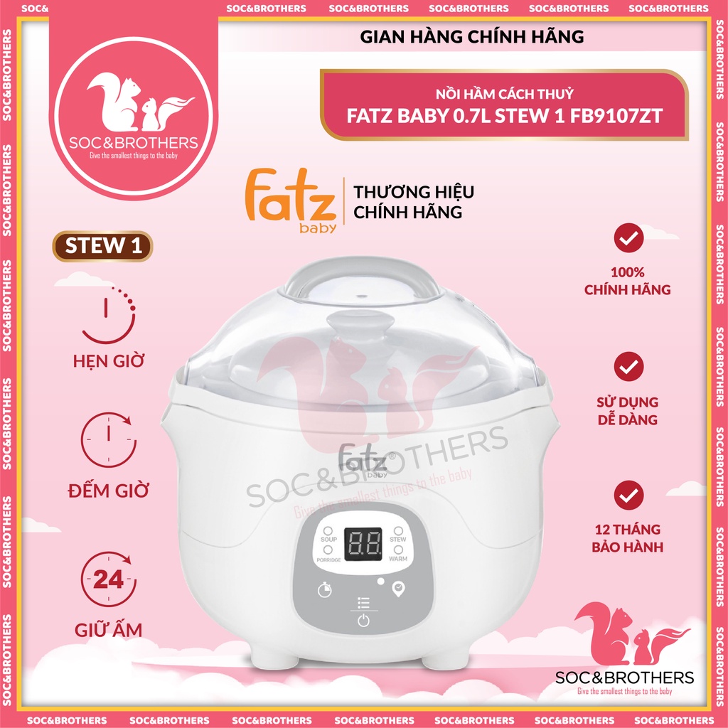 NỒI HẦM CÁCH THUỶ FATZ BABY 0.7L STEW 1 FB9107ZT - CHÍNH HÃNG | Shopee ...