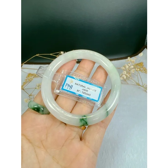 [SẢN PHẨM KIỂM ĐỊNH] Vòng Tay Đá Cẩm Thach Nguyên Khối Xanh Trắng Chất ...