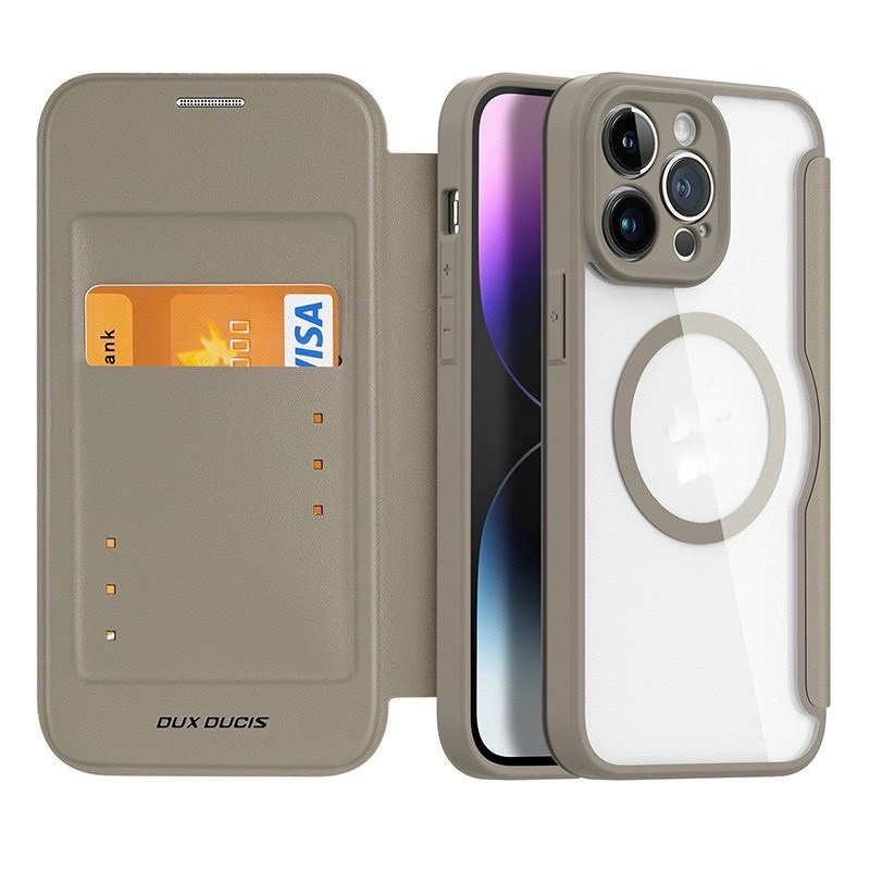Bao da iPhone 14 Pro Max nắp hít lưng sạc ko dây, bao da iP 14 pro Max ...