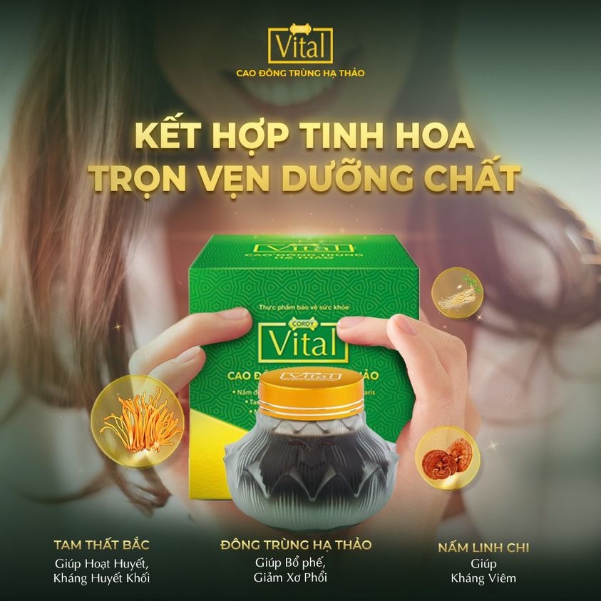 Cao đông trùng hạ thảo Cordy vital tinh chất đông trùng, linh chi, sâm ...