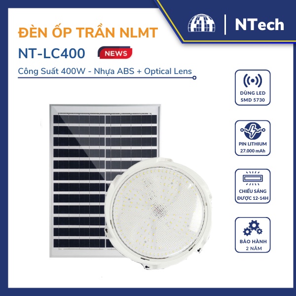 Đèn led ốp trần năng lượng mặt trời – Solar Celling Light NT-LC400 ...