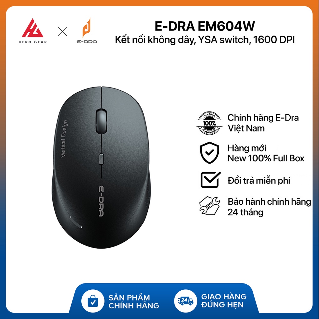 Chuột văn phòng không dây E-dra EM604W - Kết nối wireless 2.4Ghz - Phân ...