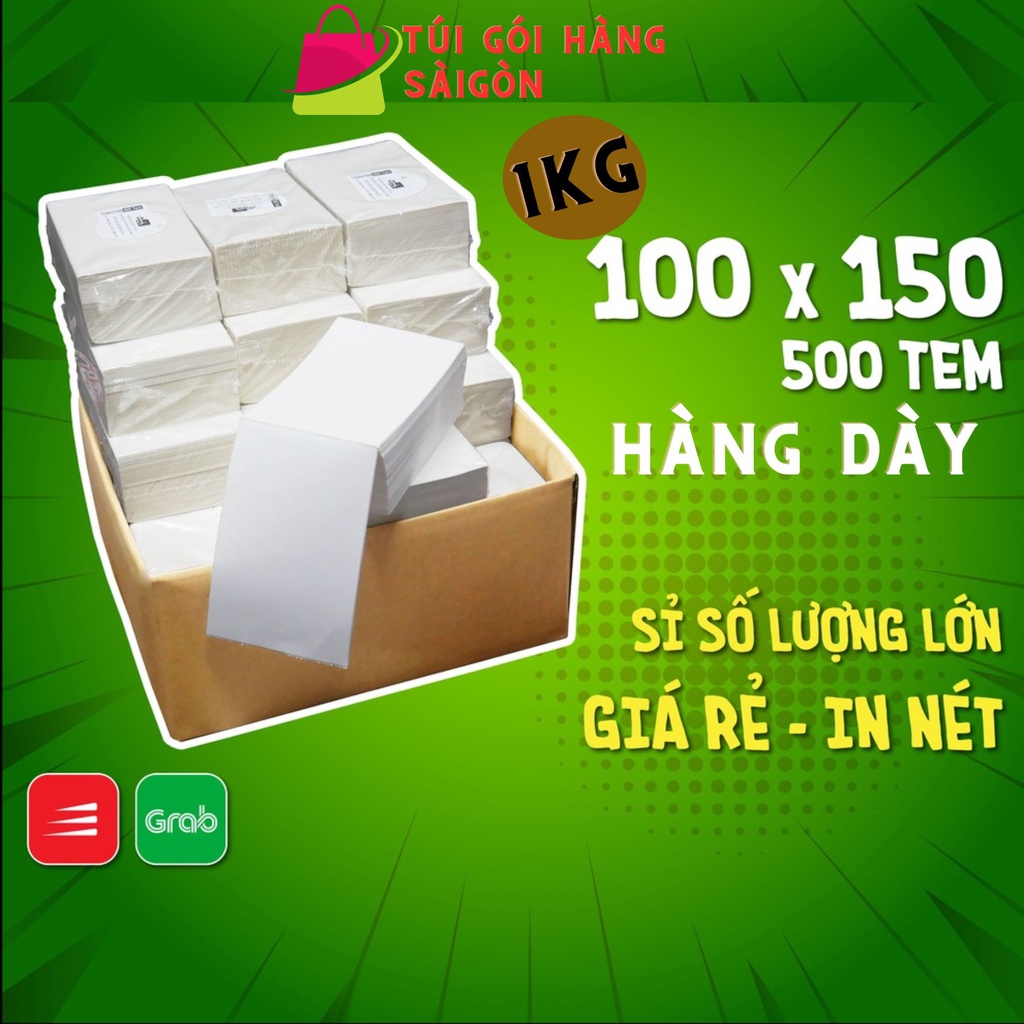 GIấy in nhiệt A6 100X150, in bill tự dính, giấy in decal TUIGOIHANG khổ ...