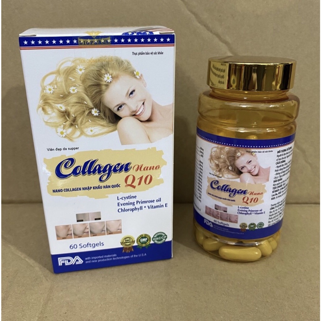 Viên uống trắng da mờ nám COLLAGEN NANO Q10 viên đẹp da Supper COLLAGEN ...
