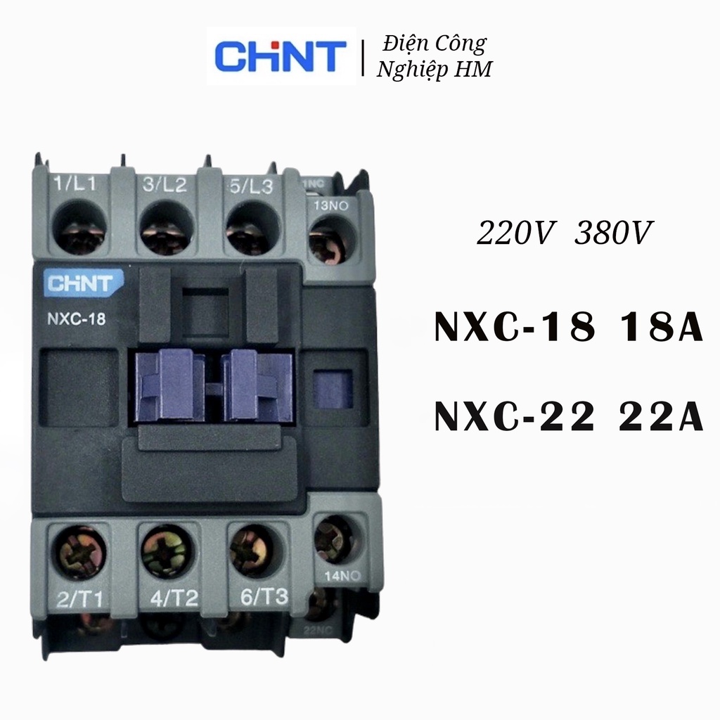 Contactor Khởi động từ CHINT 3 Pha 18A, 22A NXC-18/NXC-22 Hàng Chính ...