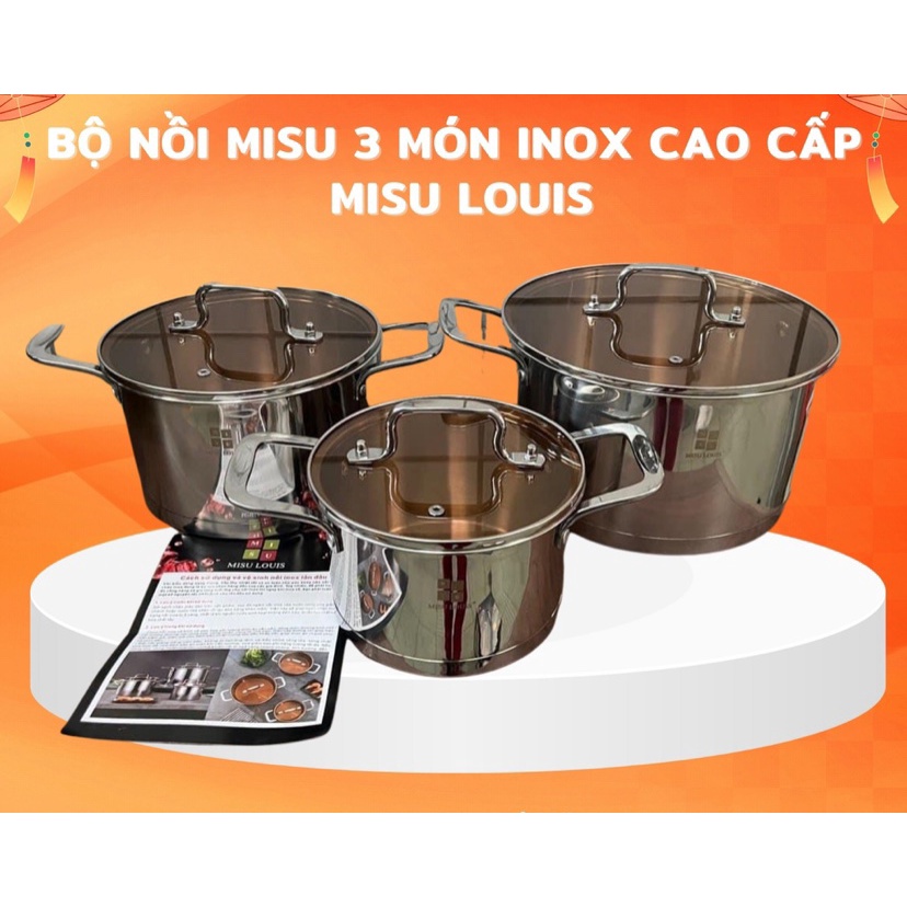 Ba Nồi INOX 304 Cao Cấp Nhập Khẩu Đức Siều Bền, Dầy Dặn, Dẫn Nhiệt Tốt ...