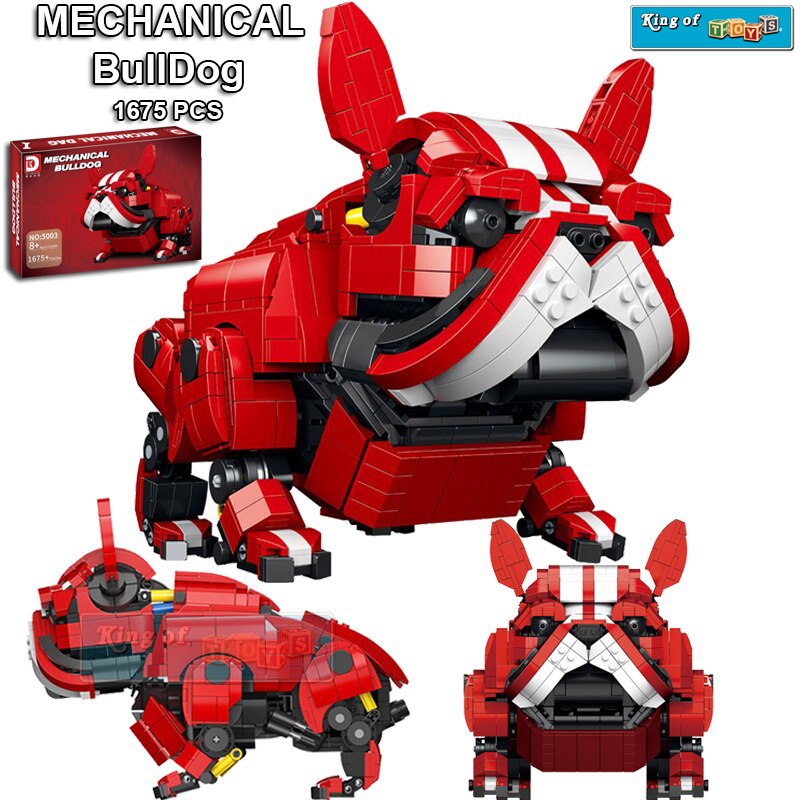 Đồ Chơi Lắp Ráp Xếp Hình Mô Hình Trưng Bày Chó BullDog Mechanical Beast ...