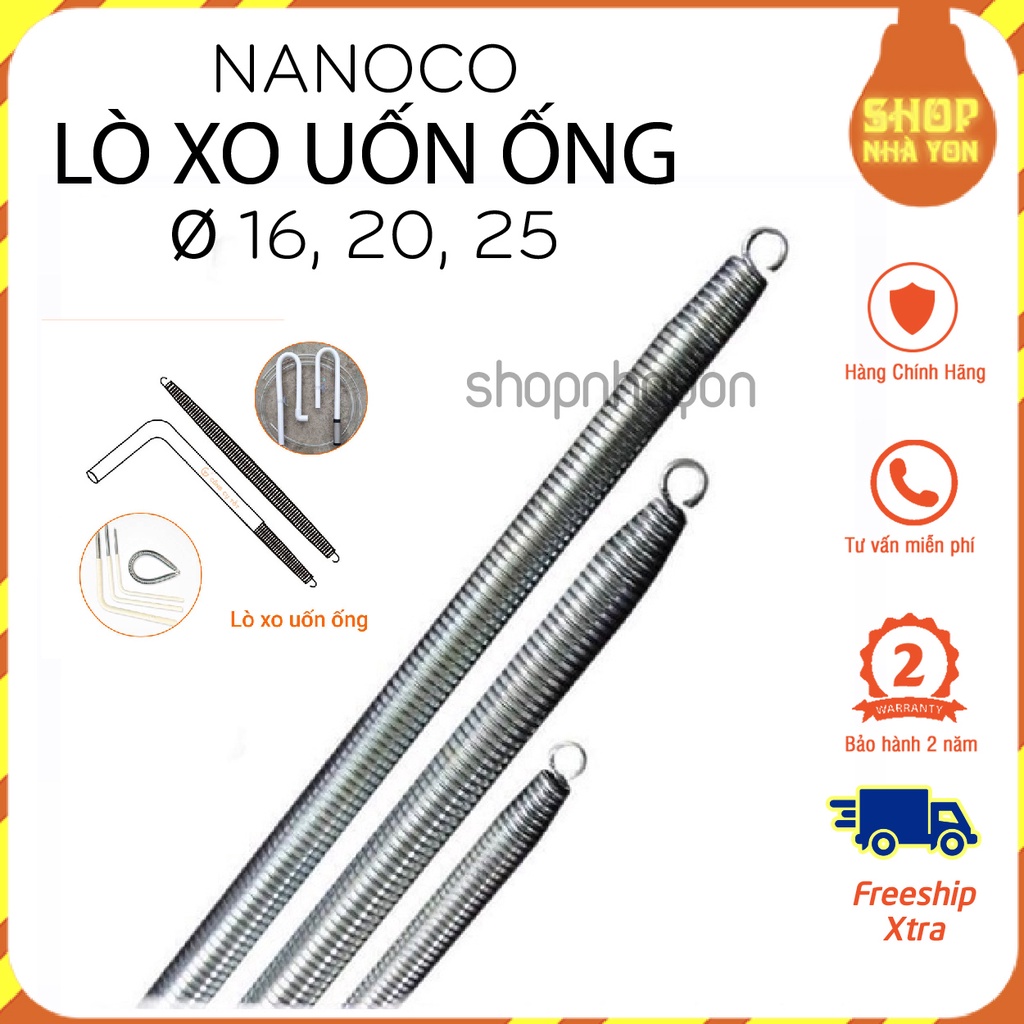 Lò xo uốn ống Nanoco Ø16, 20, 25, 32 uốn cong, uốn thẳng ống nhựa luồn ...