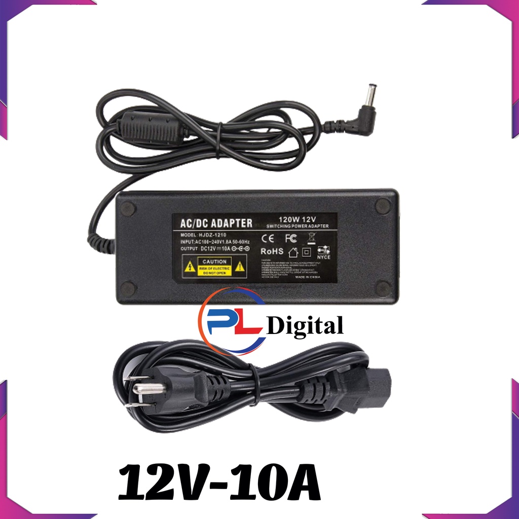 Nguồn Adapter 12V-10A Dùng Cho Camera, Đầu Ghi Hình Camera Và Đèn Led ...
