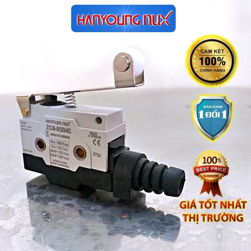 Công tắc hành trình cần dài có bánh xe limit switch ZCN-R504C Hanyoung ...