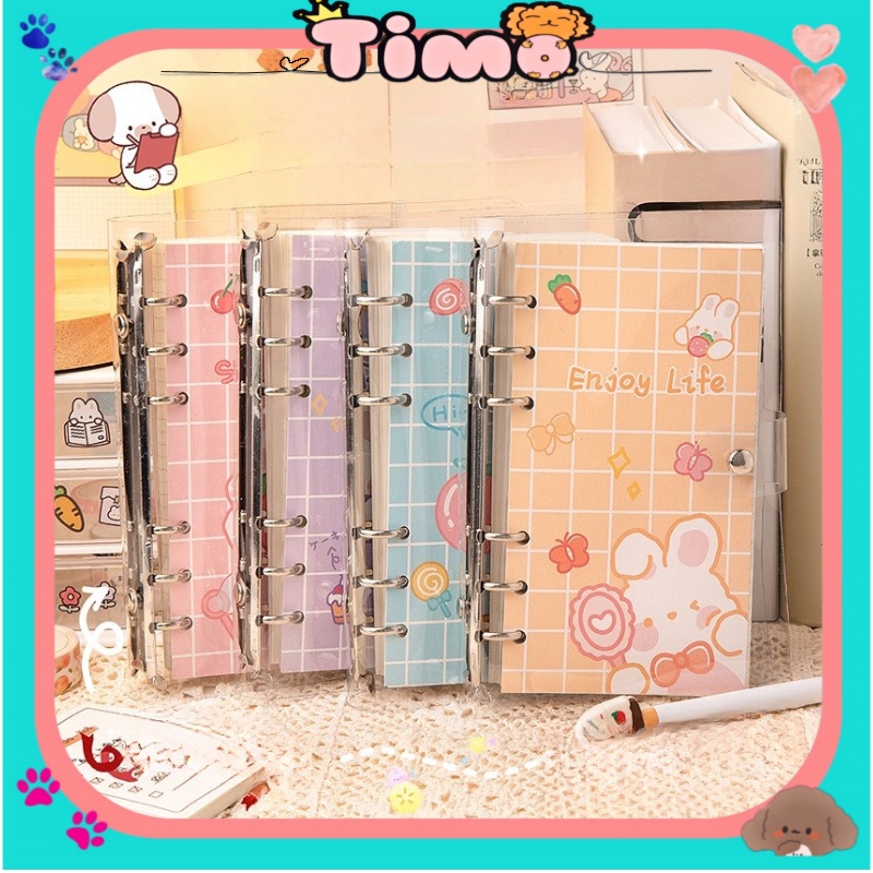 Sổ Tay A6 Còng Ghi Chép Mini Cute Sắt Timo VPS24 | Shopee Việt Nam