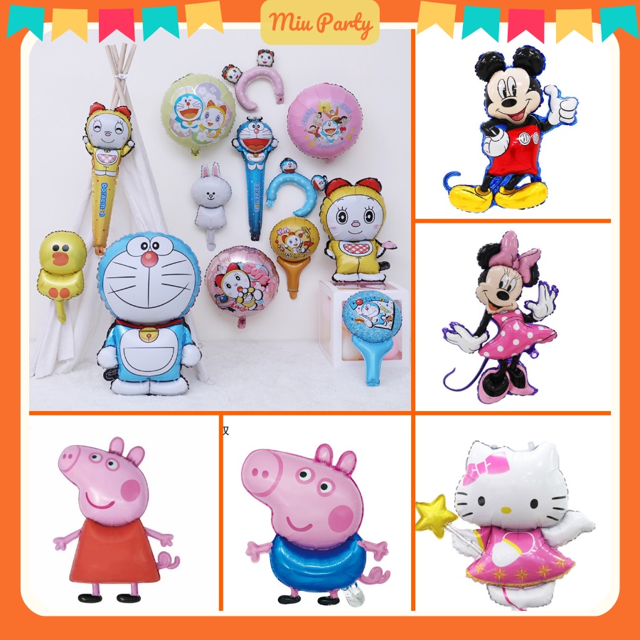 [TPHCM] Bong Bóng Bay PEPPA PIG, DORAEMON, KITTY, MICKEY, Trang Trí ...