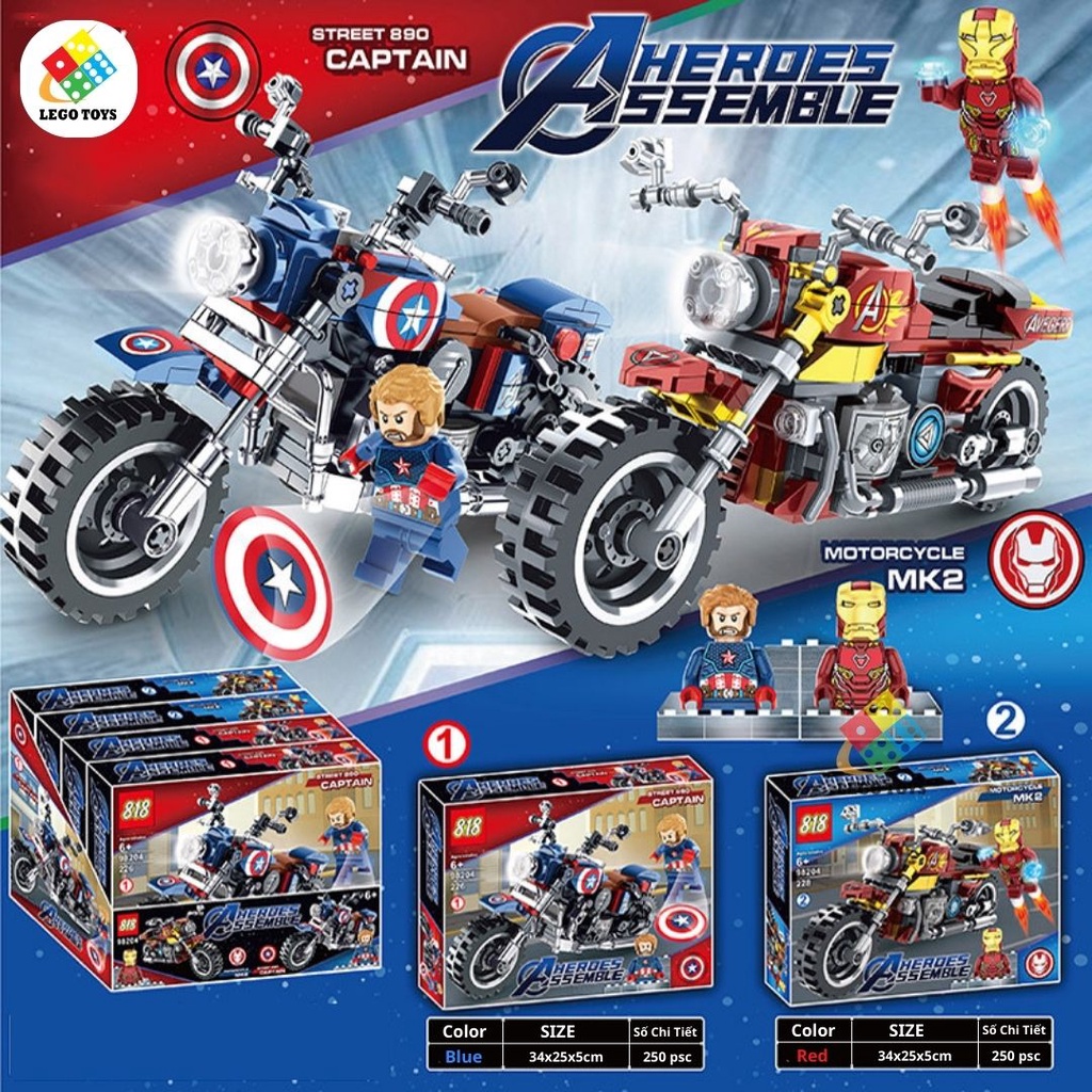 Lego Xe Máy - Bộ Sưu Tập Đồ Chơi Lắp Ghép Moto Siêu Anh Hùng Avengers ...