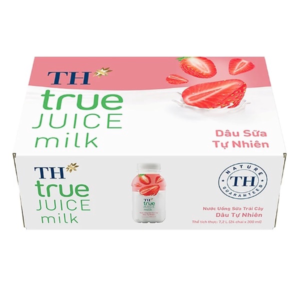 Thùng 24 chai nước uống sữa trái cây TH True Juice Milk 300ml mix vị | Shopee Việt Nam