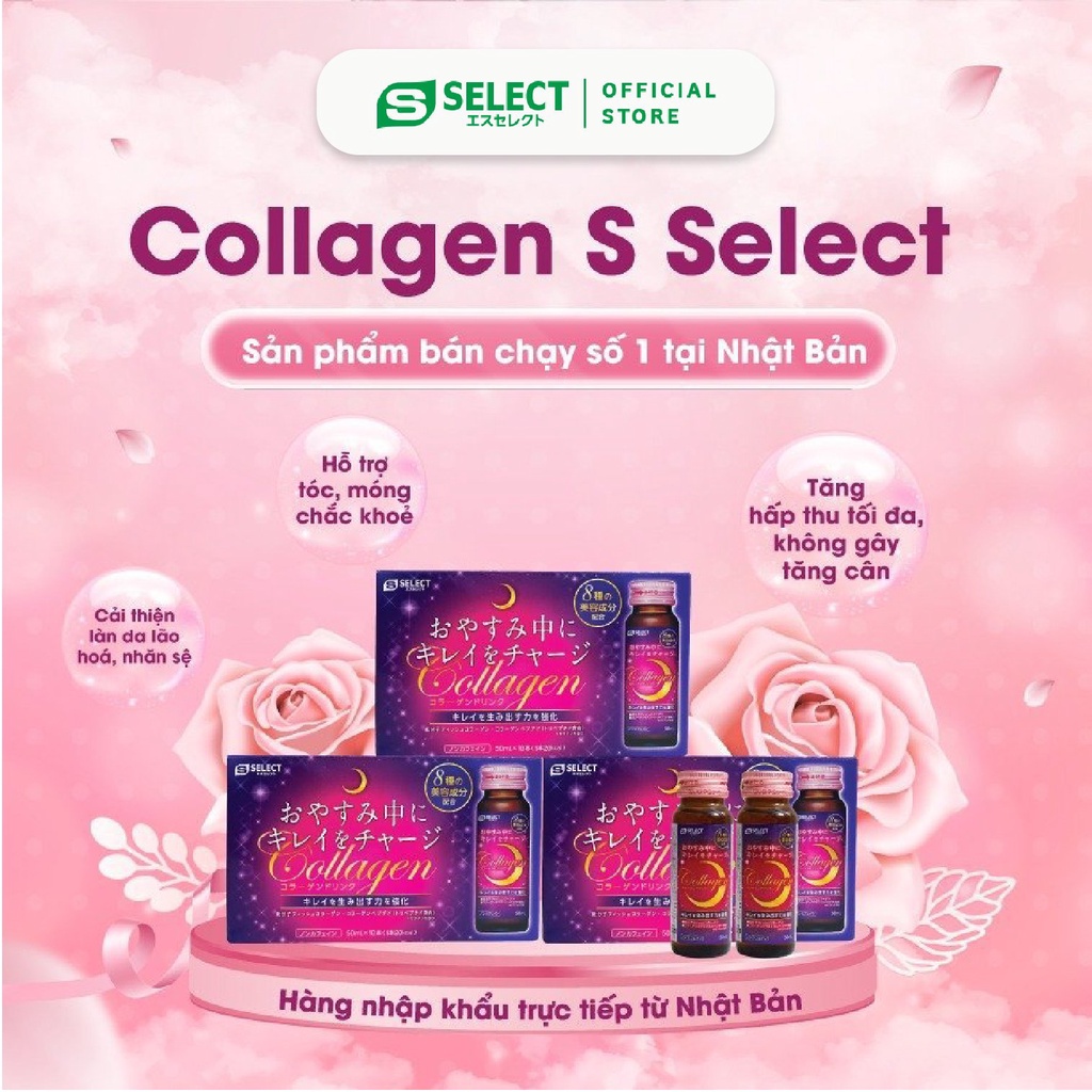 Nước uống làm đẹp da S Select Collagen Drink Nhật Bản (Nhiều phân loại ...