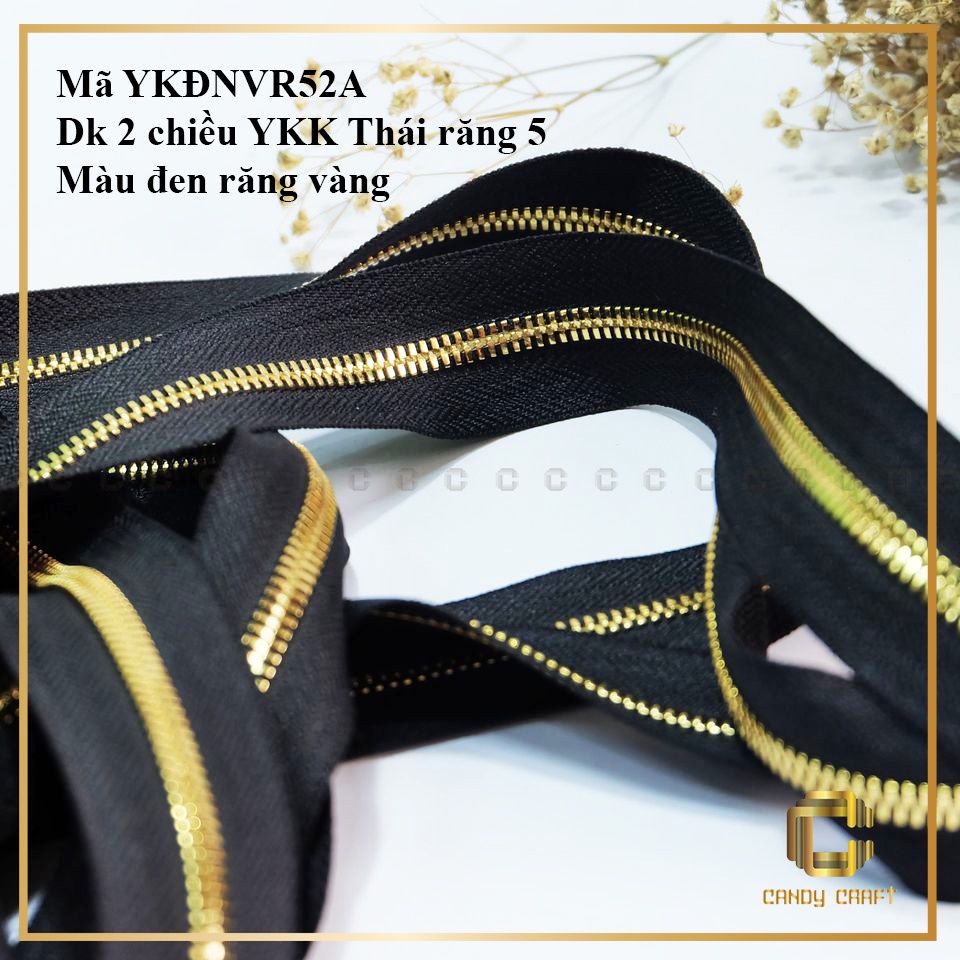 Dây kéo YKK Thái 2 chiều răng 5(không kèm đầu khóa) - phụ kiện làm túi xách | Shopee Việt Nam