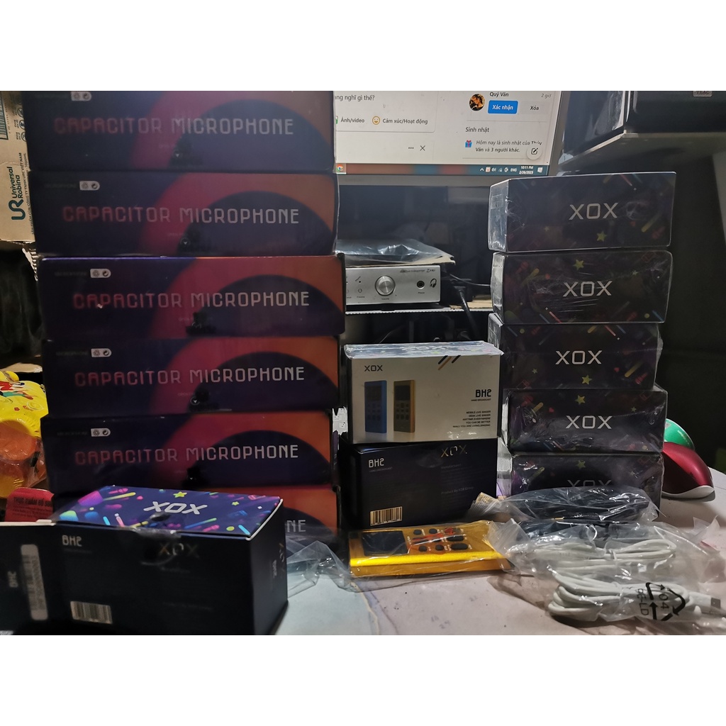 Combo livestream ,thu âm Sound Card XOX BH2 và Micro MC200 chính hãng ...