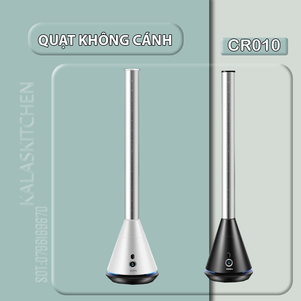 Quạt tháp thông minh không cánh CR-010B Cao cấp, thiết kế không cánh an toàn, tiếng ồn thấp ...