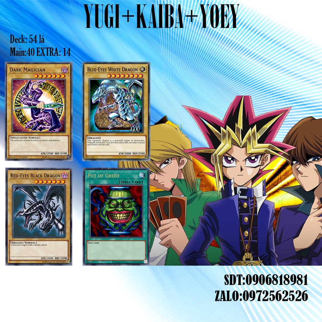 [BÀI IN YUGIOH] Tiếng việt Deck bài của Yugi,Kaiba,Jonouchi,Marik,Yuki ...