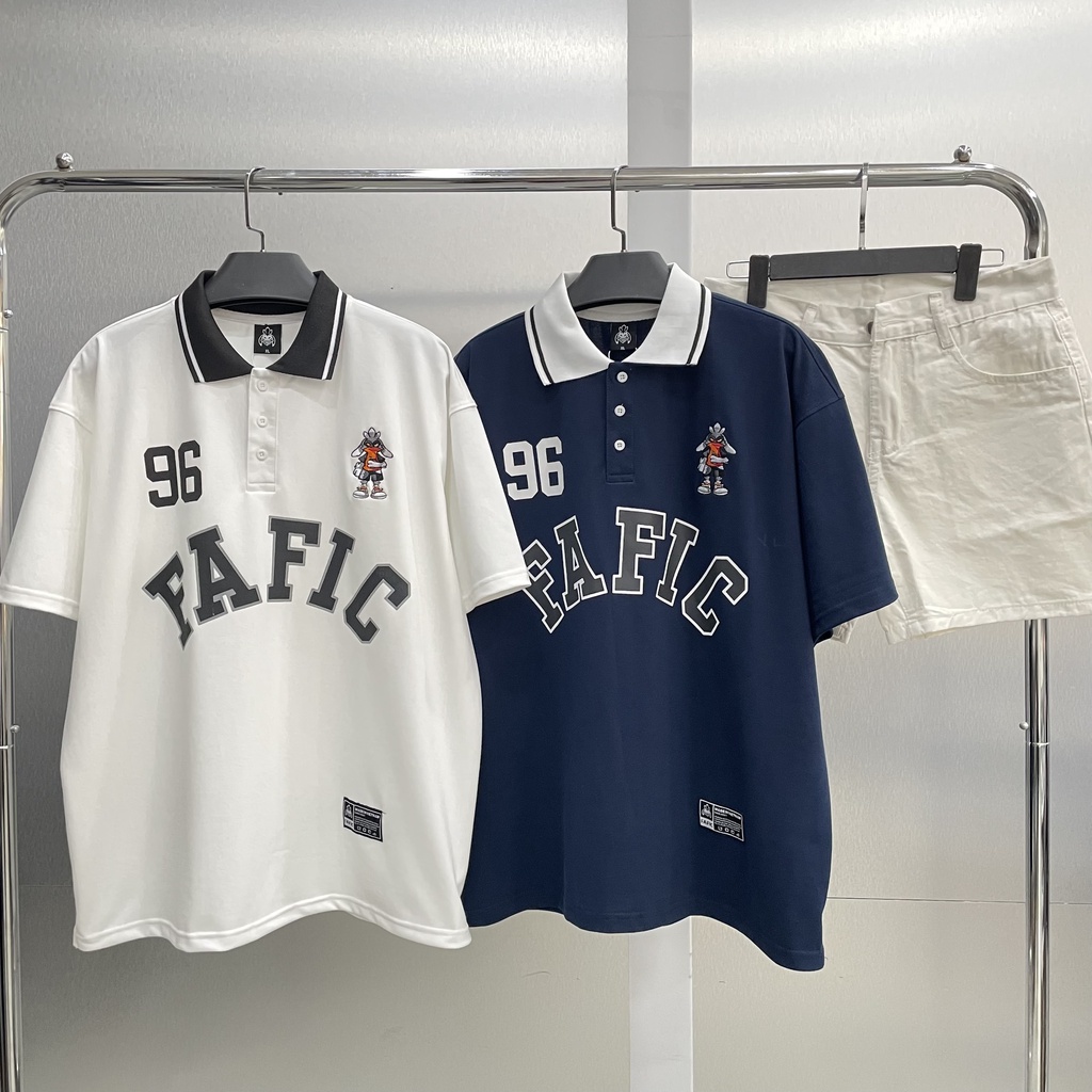 Áo thun polo FAFIC relaxed marcost 96 áo polo cổ trụ nam nữ form rộng ...