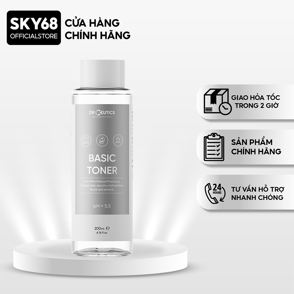 Nước Hoa Hồng Cấp Ẩm Cho Da Dầu DrCeutics Basic Toner 200ml | Shopee ...