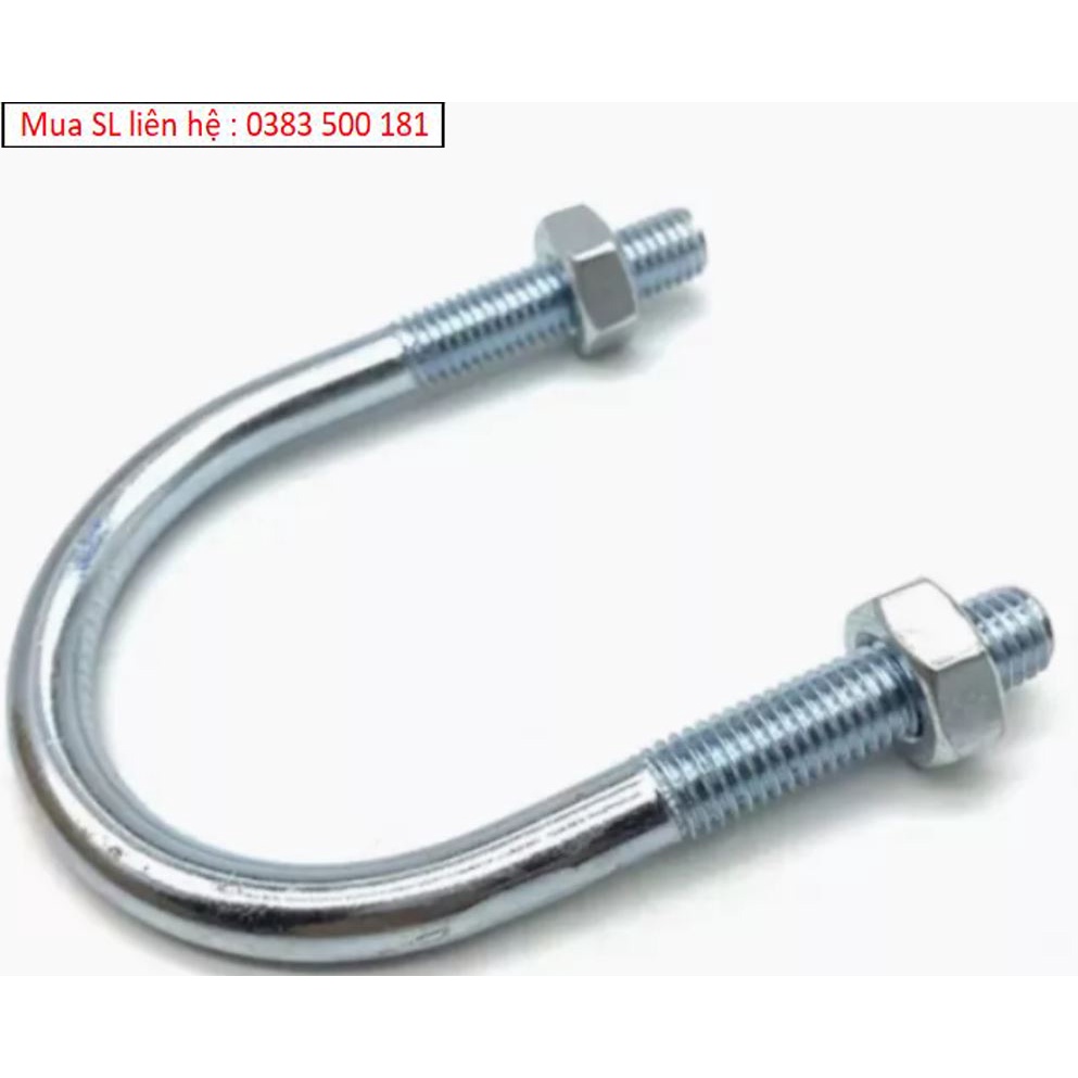 Cùm Ulbolt , Cùm U sắt mạ niken M6, đai xiết định vị giữ ống PVC chữ U cố định hệ thống ống dân ...