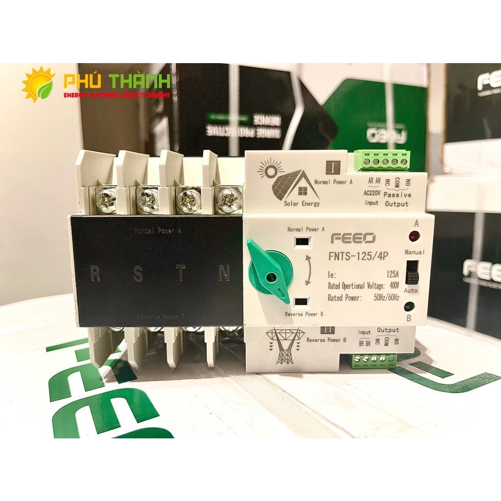 Thiết bị chuyển nguồn tự động dùng cho điện mặt trời 2P 4P 125A ATS ...