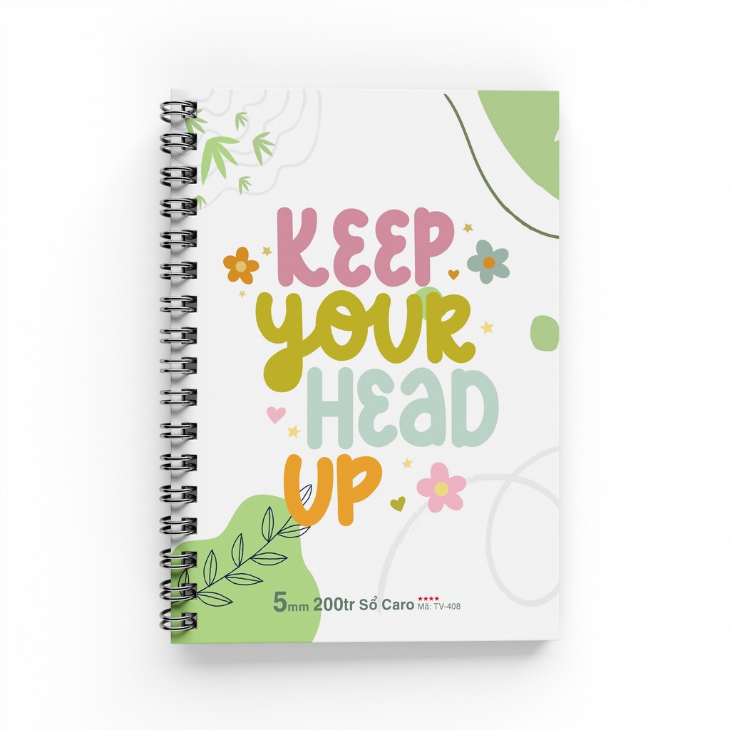 Sổ tay caro lò xo A5 TUANVIET BOOKS 200 trang, phù hợp ghi chép, nhật ...