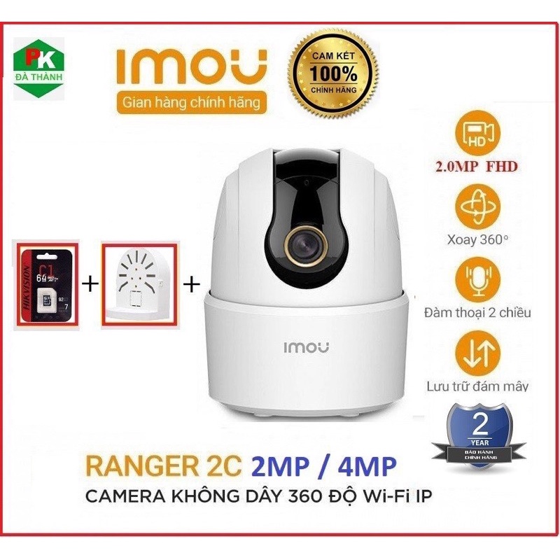 Camera Imou Ranger 2C 2MP/4MP Ta22CP / Ta42CP xoay 360 độ đàm thoại 2 ...