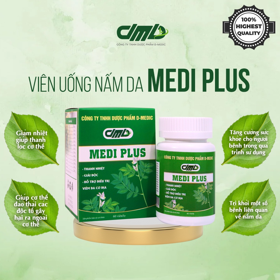 Viên Uống Hỗ Trợ Ngừa Nấm Da Medi Plus Giảm Nhiệt Giải Độc Cơ Thể - Hộp ...