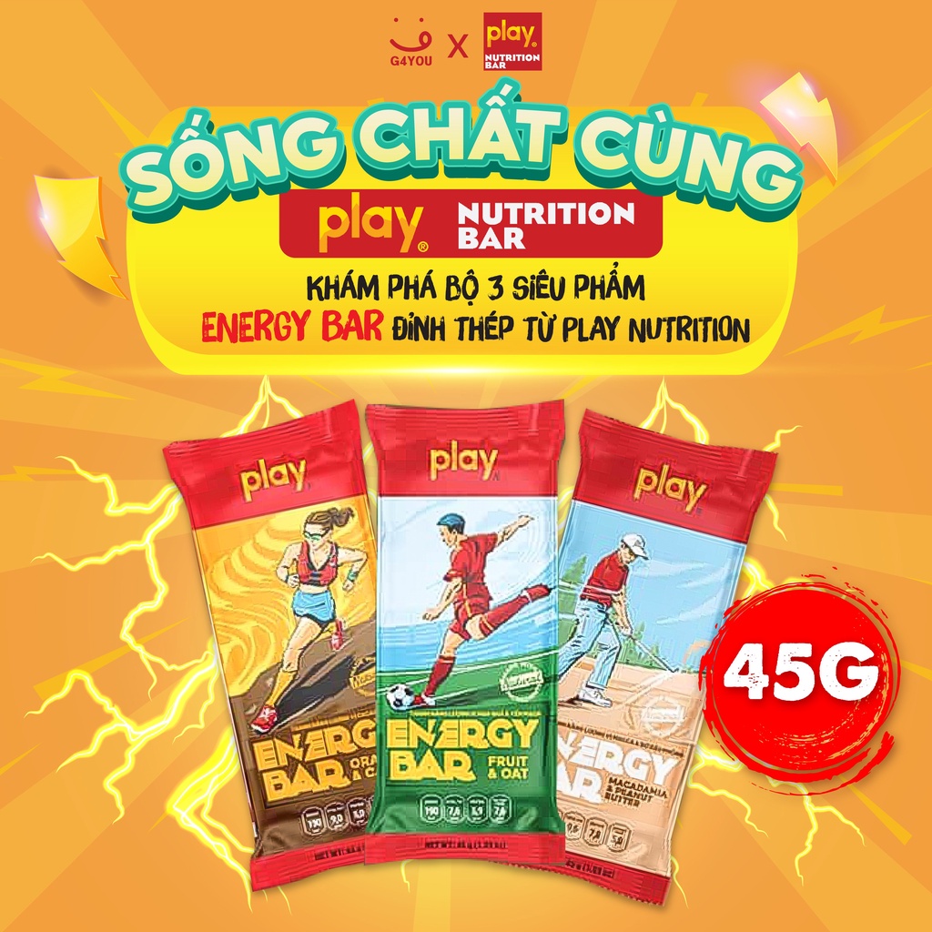 [PLAY] [COMBO 5] Thanh Năng Lượng Energy Bar 3 Vị 45g/1 Thanh | Shopee ...