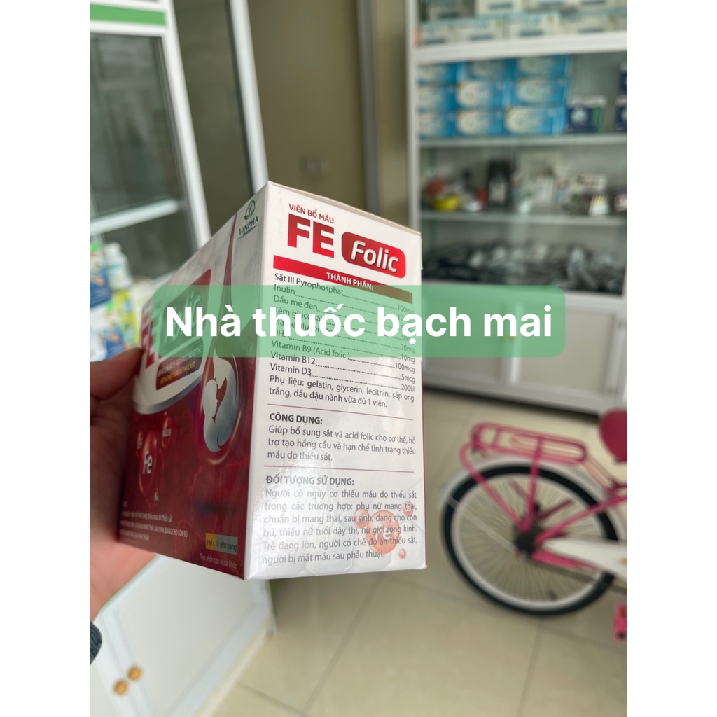 Viên bổ máu FE FOLIC - Giúp bổ sung sắt III, acid folic cho cơ thể ...