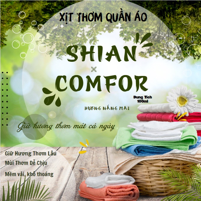 Chai Xịt thơm quần áo Shian chuyên dụng cho tiệm giặt sấy nước xả khô 🍀 ...