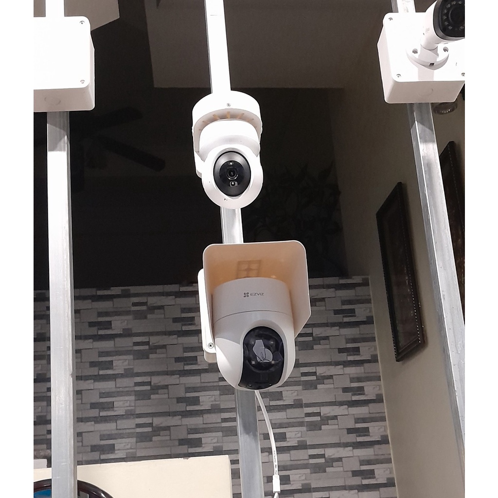 Mái che camera ngoài trời bằng nhựa,kèm chân đế xoay, phù hợp imou ...