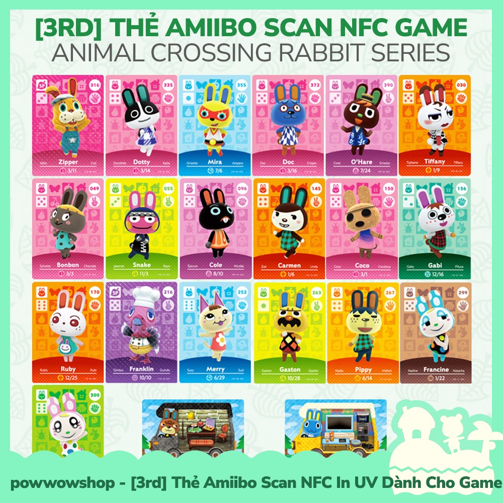 [Sẵn VN - Hỏa Tốc] 3rd Thẻ Amiibo Scan NFC Rabbit Series Dành Cho Game ...