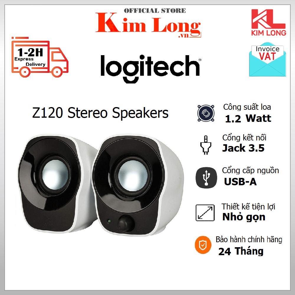 Loa vi tính Logitech Z121 I Z120 âm thanh nổi 2.0 - Bảo hành chính hãng ...